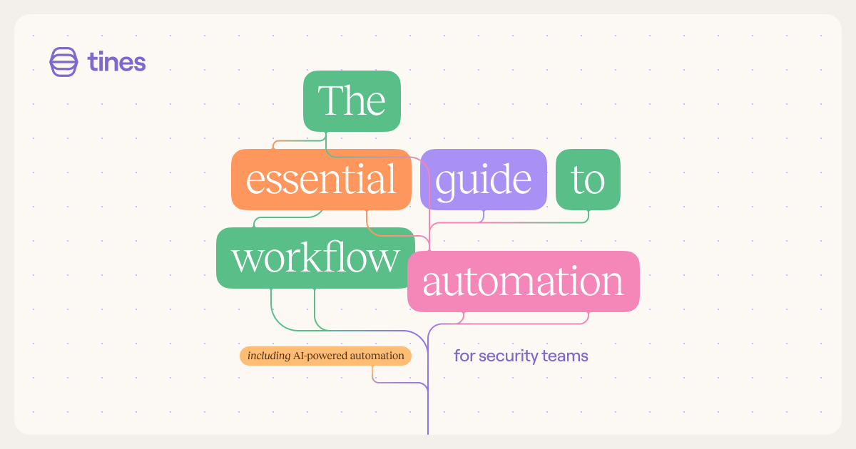 Read The Essential Guide To Workflow Automation For Security Teams Tines