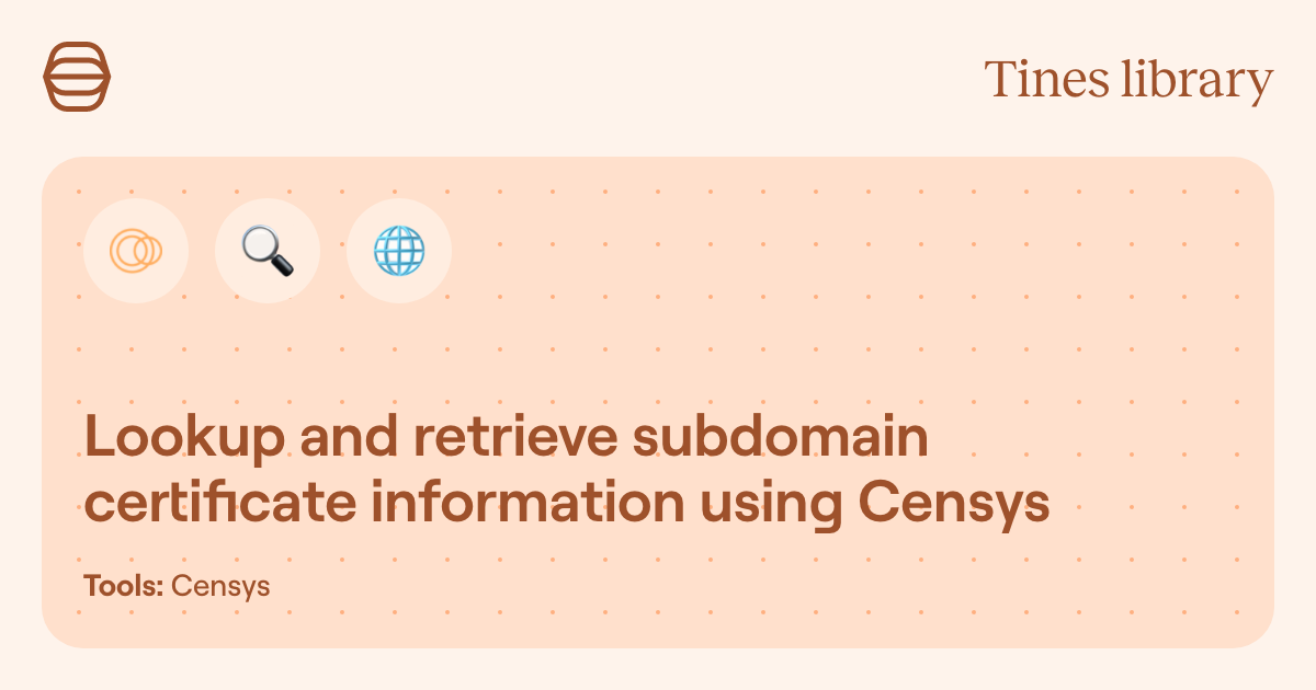 Lookup and retrieve subdomain certificate information using Censys ... Lookup and retrieve subdomain certificate information using Censys ...