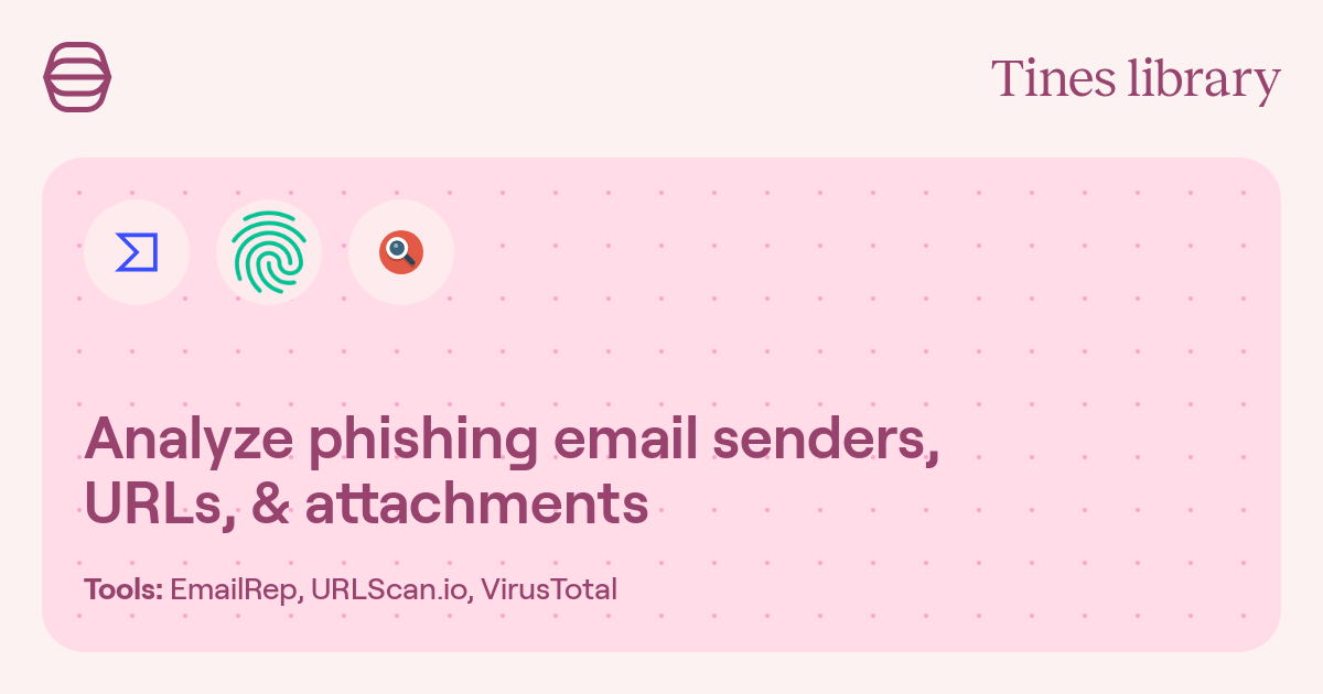 Automated phishing analysis | Free pre-built workflow | Tines