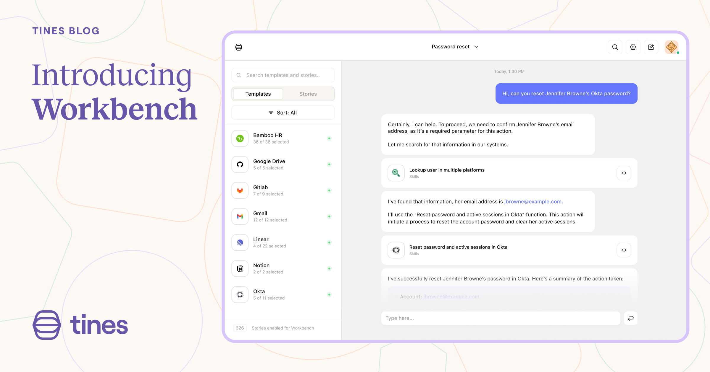 Introducing Workbench, where copilots and AI chat meets Tines workflows | Tines
