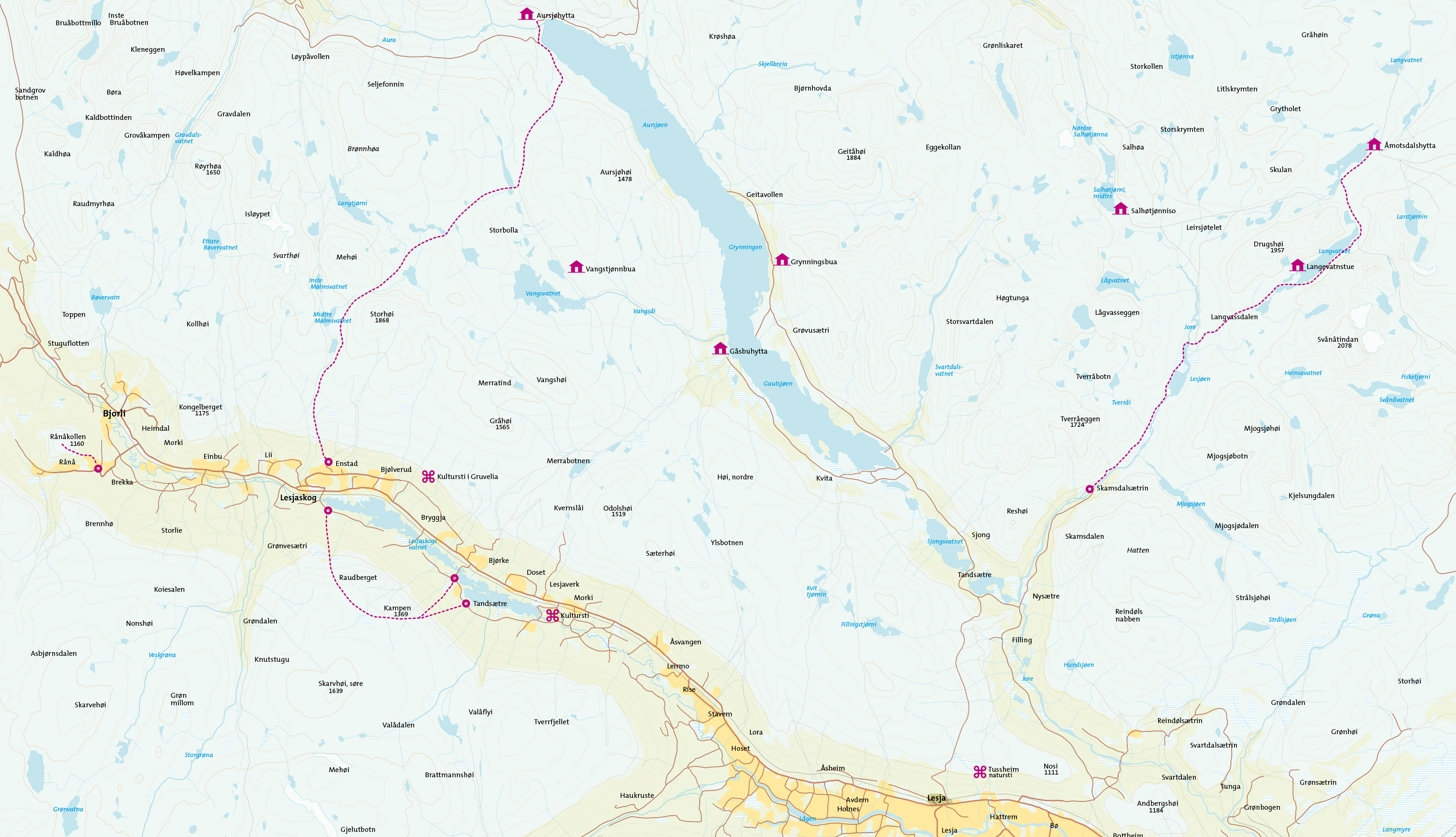 Lesja - Fjellturer - Kart og turbeskrivelser | UTEMAGASINET.NO