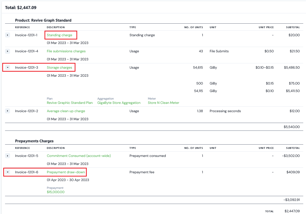 Running Bills and Viewing Bill Details : m3ter Documentation