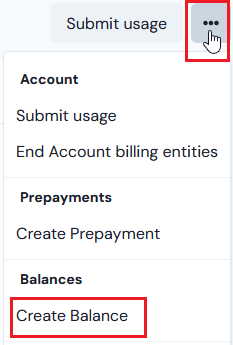Creating Balances for Accounts - m3ter Documentation