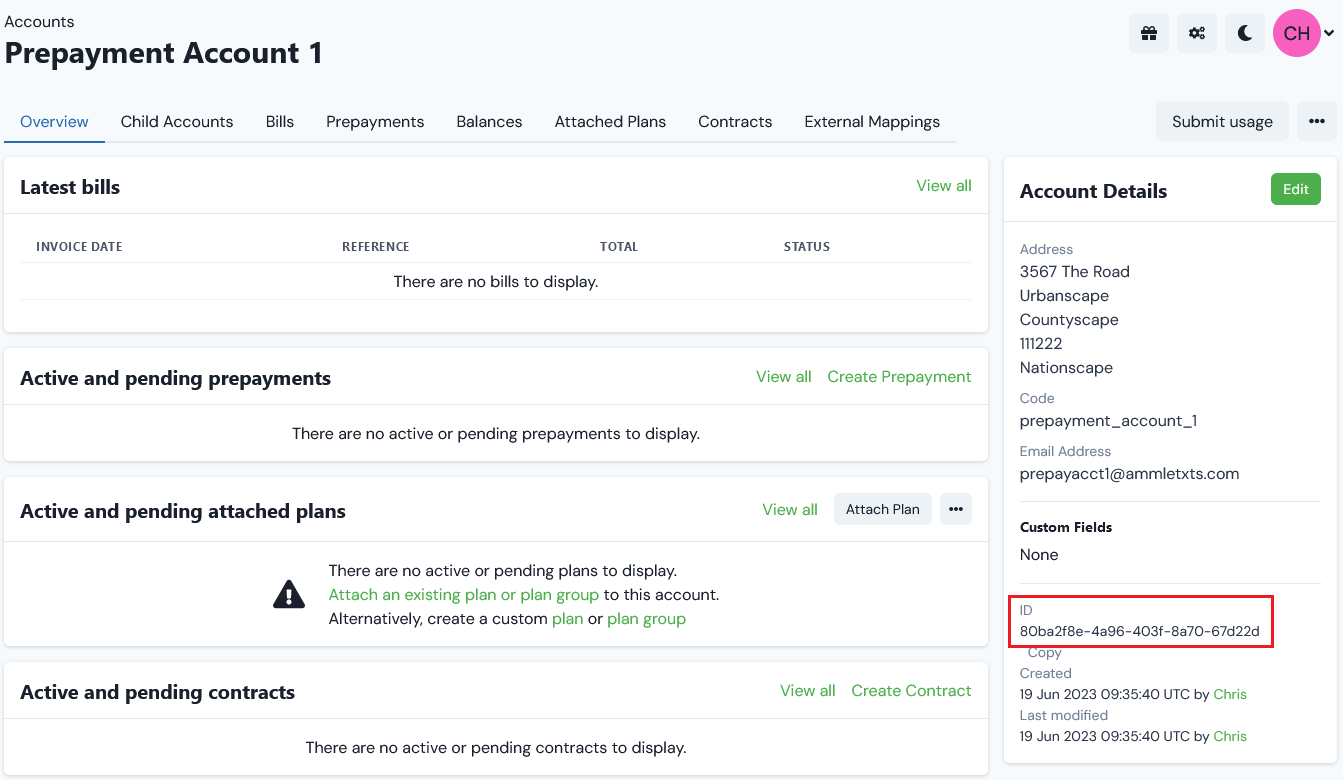 Creating, Editing, and Deleting Accounts - m3ter Documentation
