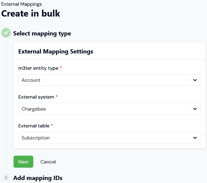 Creating and Managing External Mappings - m3ter Documentation