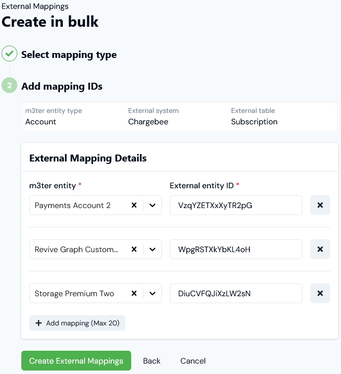 Creating and Managing External Mappings - m3ter Documentation