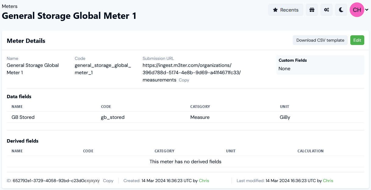 Creating Global Meters - m3ter Documentation
