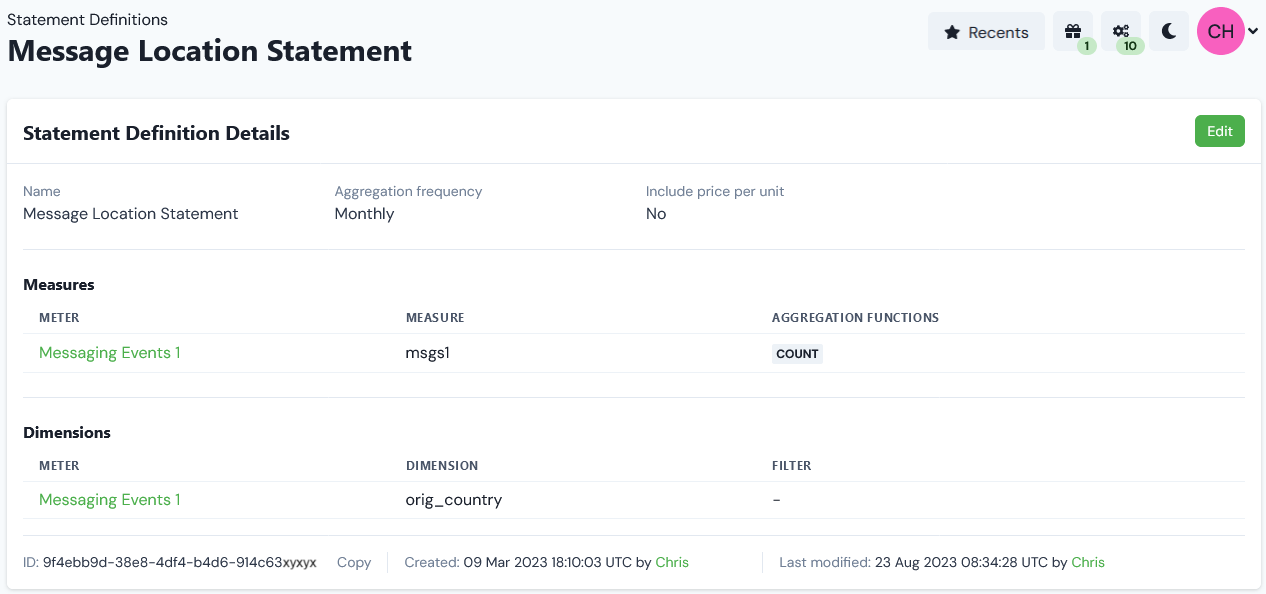 Working with Bill Statements - m3ter Documentation