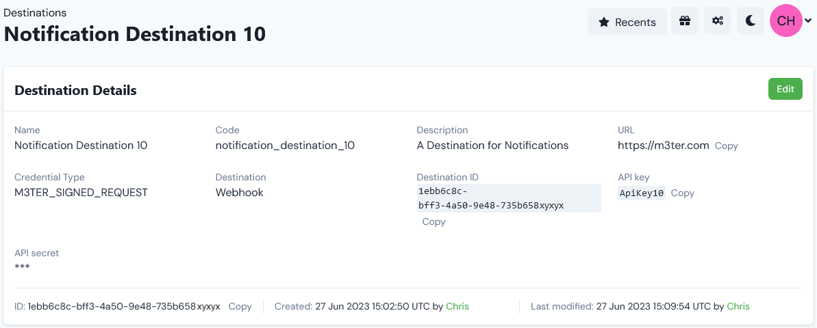 Creating, Managing, and Reviewing Notifications - m3ter Documentation