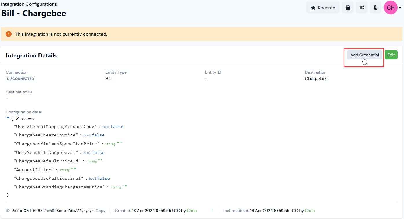 Configuring Chargebee Integrations - m3ter Documentation
