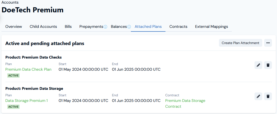 Attaching Plans to an Account - m3ter Documentation