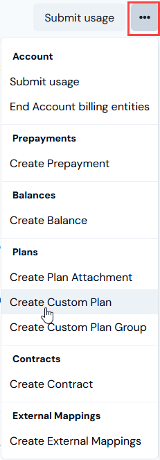 Creating Custom Plans for Accounts - m3ter Documentation