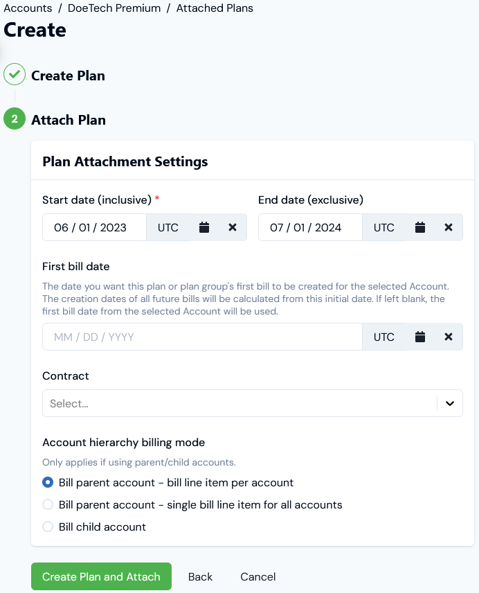 Creating Custom Plans for Accounts - m3ter Documentation