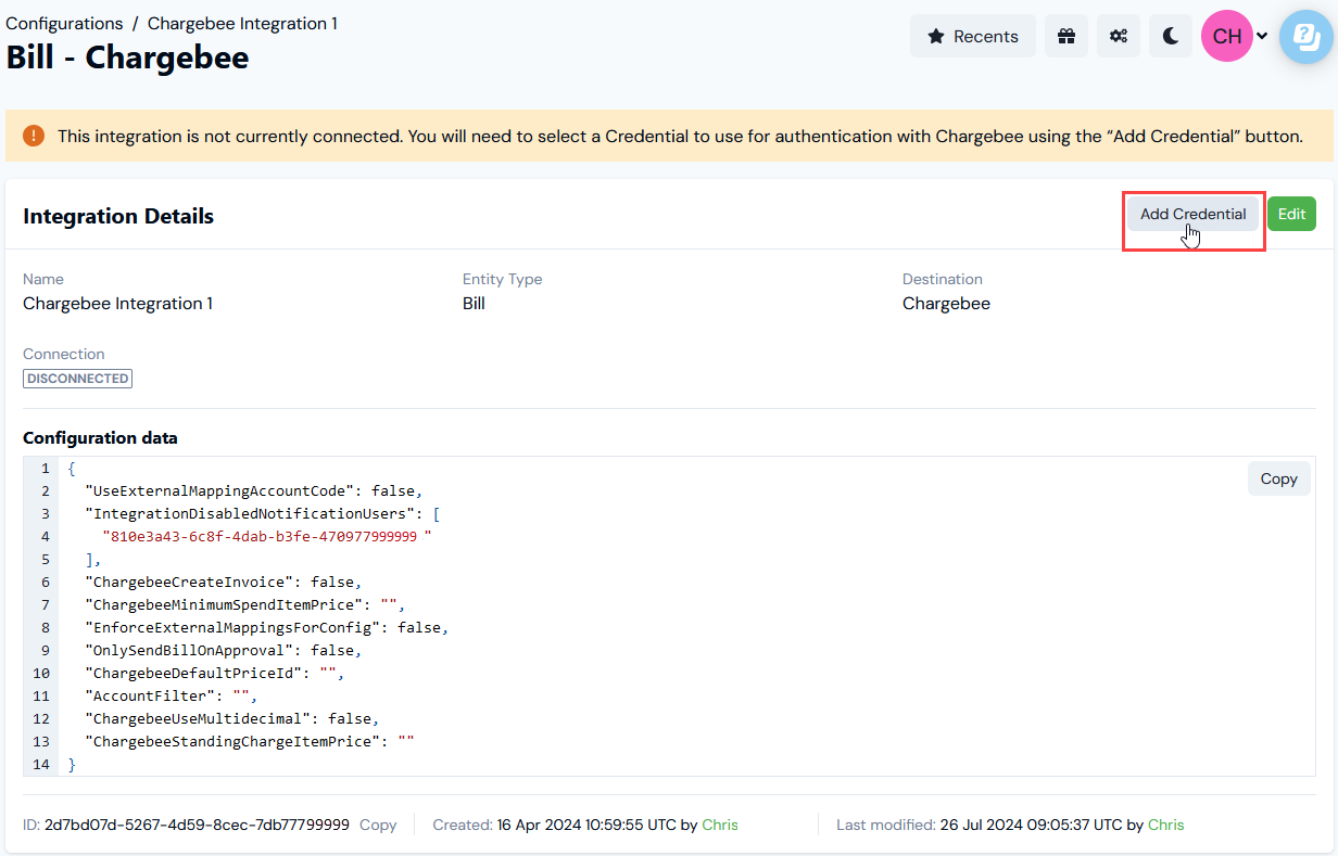 Configuring Chargebee Integrations - m3ter Documentation