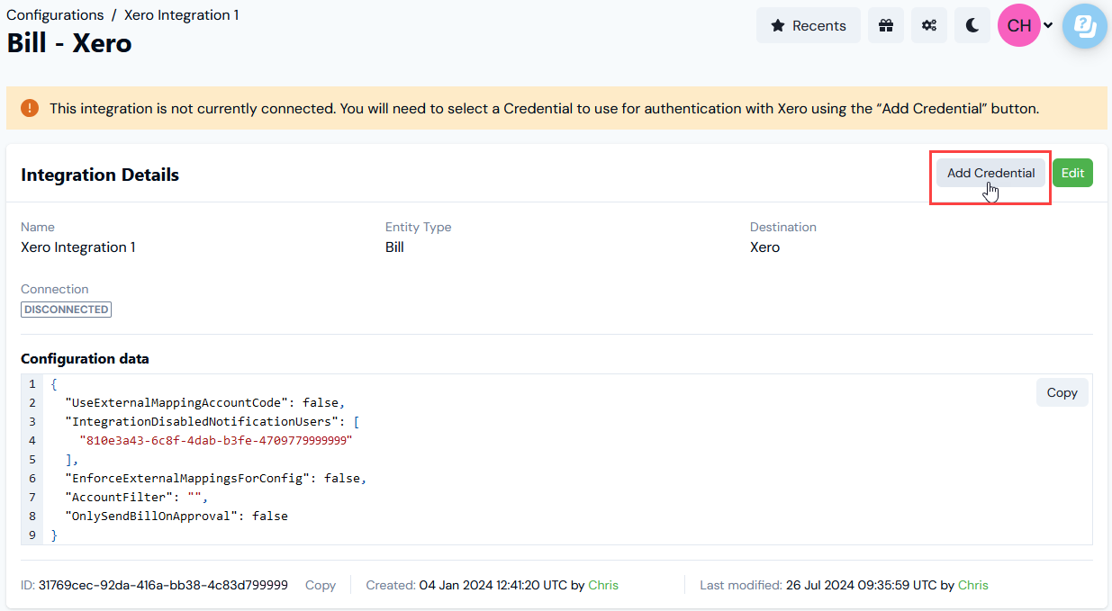 Configuring Xero Integrations - m3ter Documentation