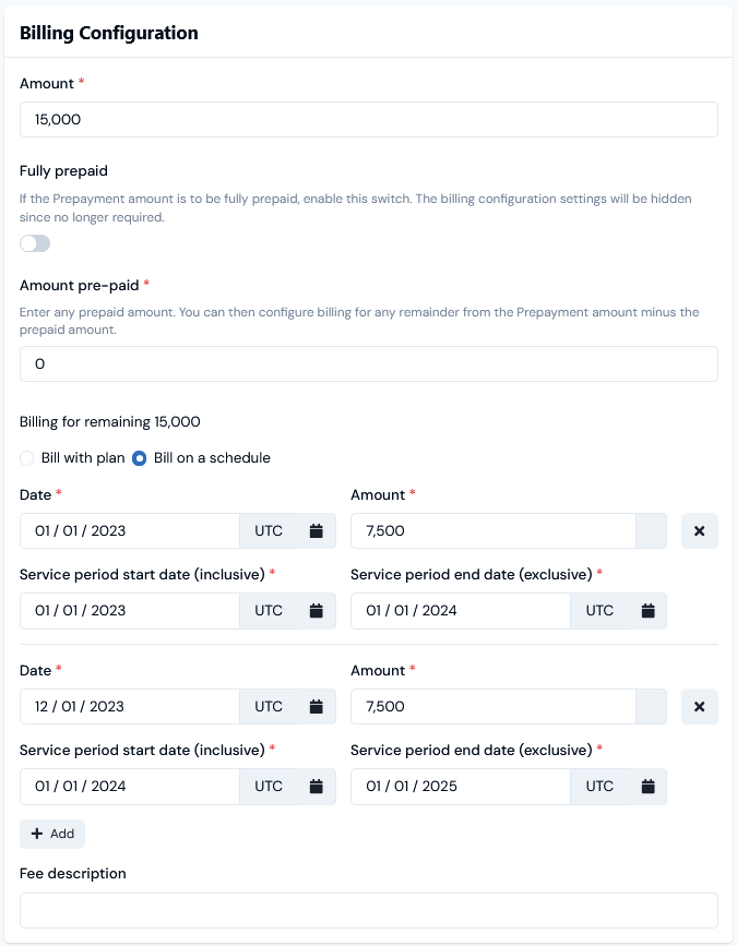 Creating Prepayments for Accounts - m3ter Documentation