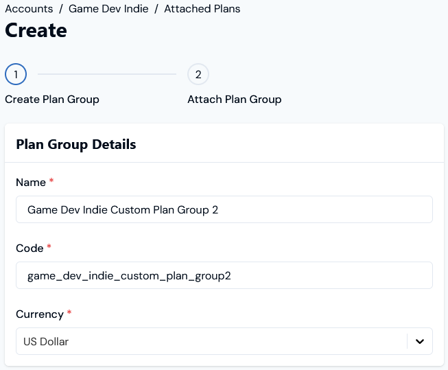 Creating Custom Plan Groups for Accounts - m3ter Documentation