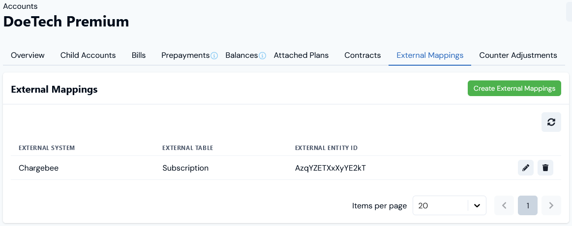 Creating and Managing External Mappings for Accounts - m3ter Documentation