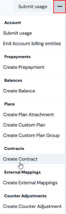 Creating Contracts for Accounts - m3ter Documentation