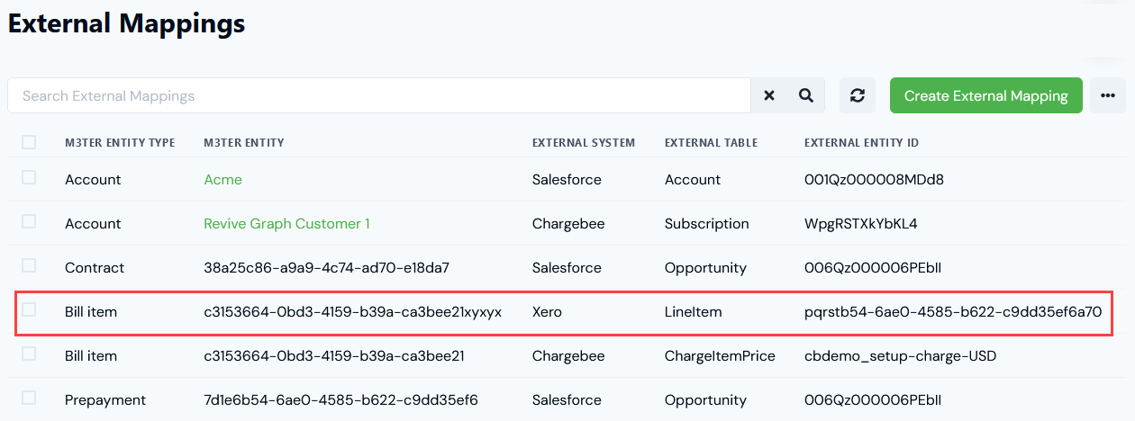 Creating and Managing External Mappings - m3ter Documentation
