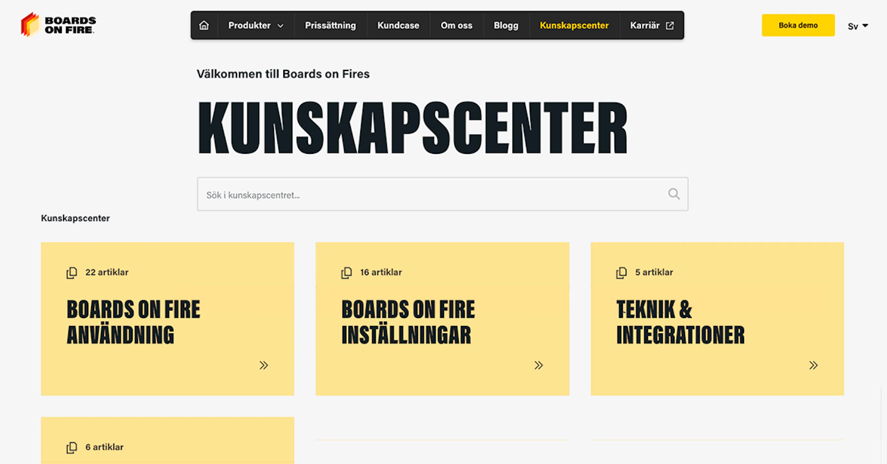 Boards on Fire’s Knowledge Center / Boards on Fire
