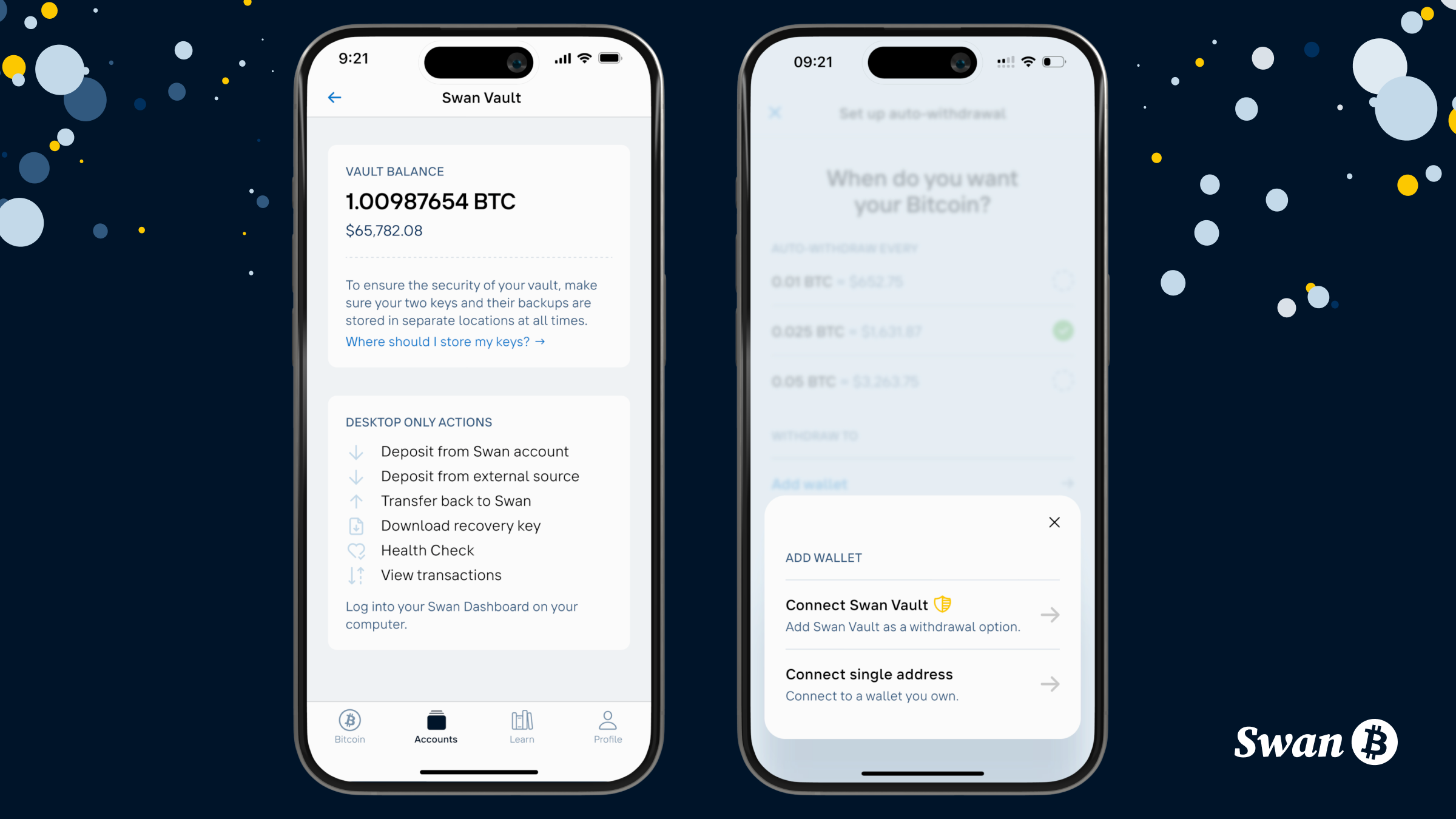 New Personal Account, Swan Vault on Mobile App, and Withdrawals to Self ...