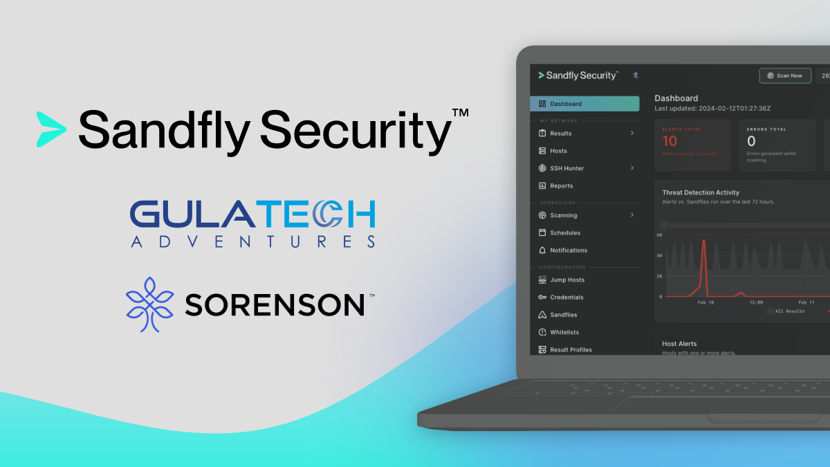 Sandfly Security Secures Funding from Gula Tech Adventures & Sorenson Capital for its First-of-a ...