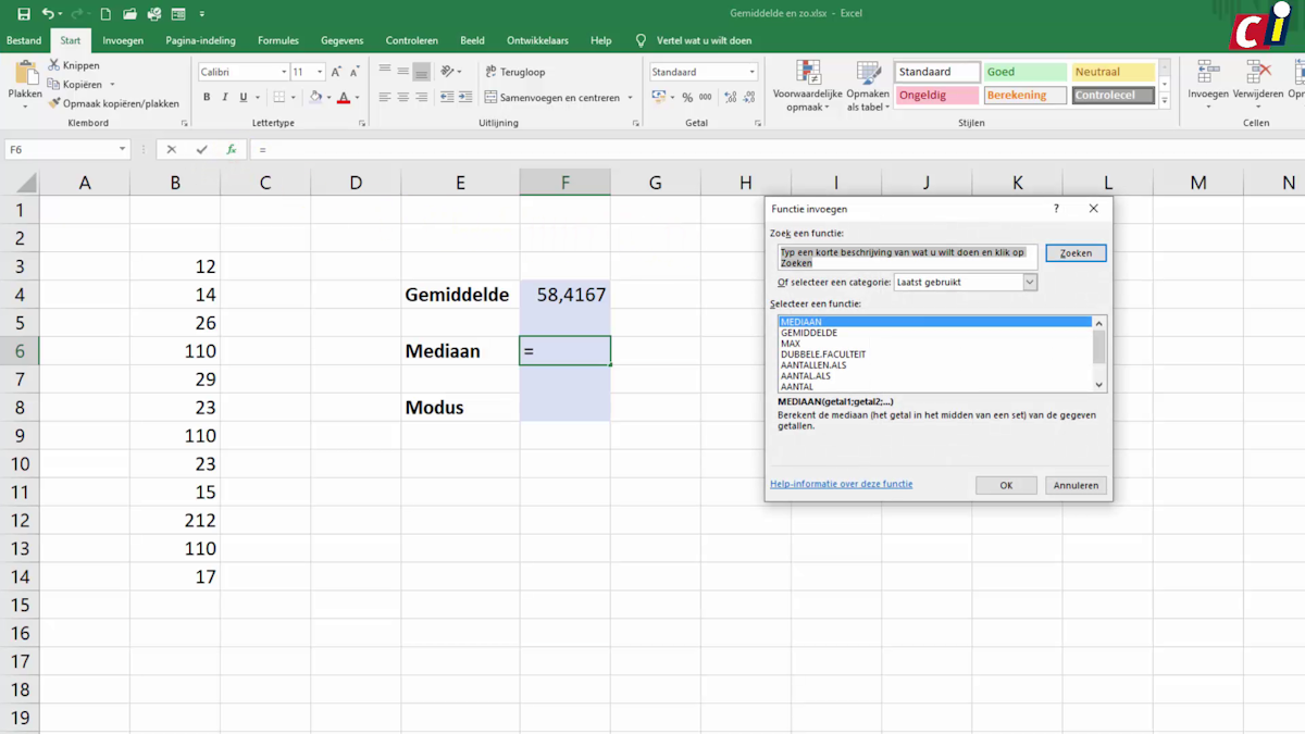 Excel: gemiddelde, mediaan en modus berekenen | ID.nl Excel: gemiddelde, mediaan en modus berekenen | ID.nl