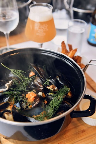 Weekendbuffet med muslinger på Restaurant Limfjorden - Skaldyrskysterne