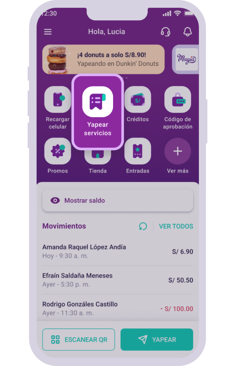 ¡Operaciones sin comisiones! Con Yape, envía y recibe dinero usando ...