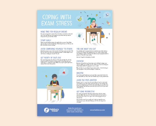 Coping With Exam Stress Poster | Halsbury Travel