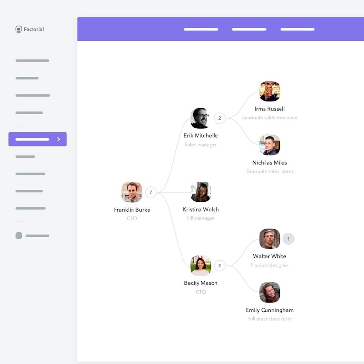 Online organizational chart maker for free - Factorial