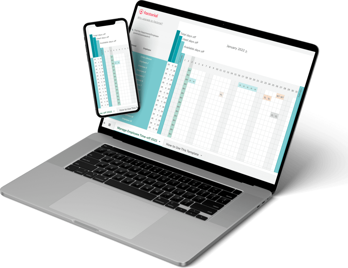 Free Staff Leave Planner Excel Template| Factorial