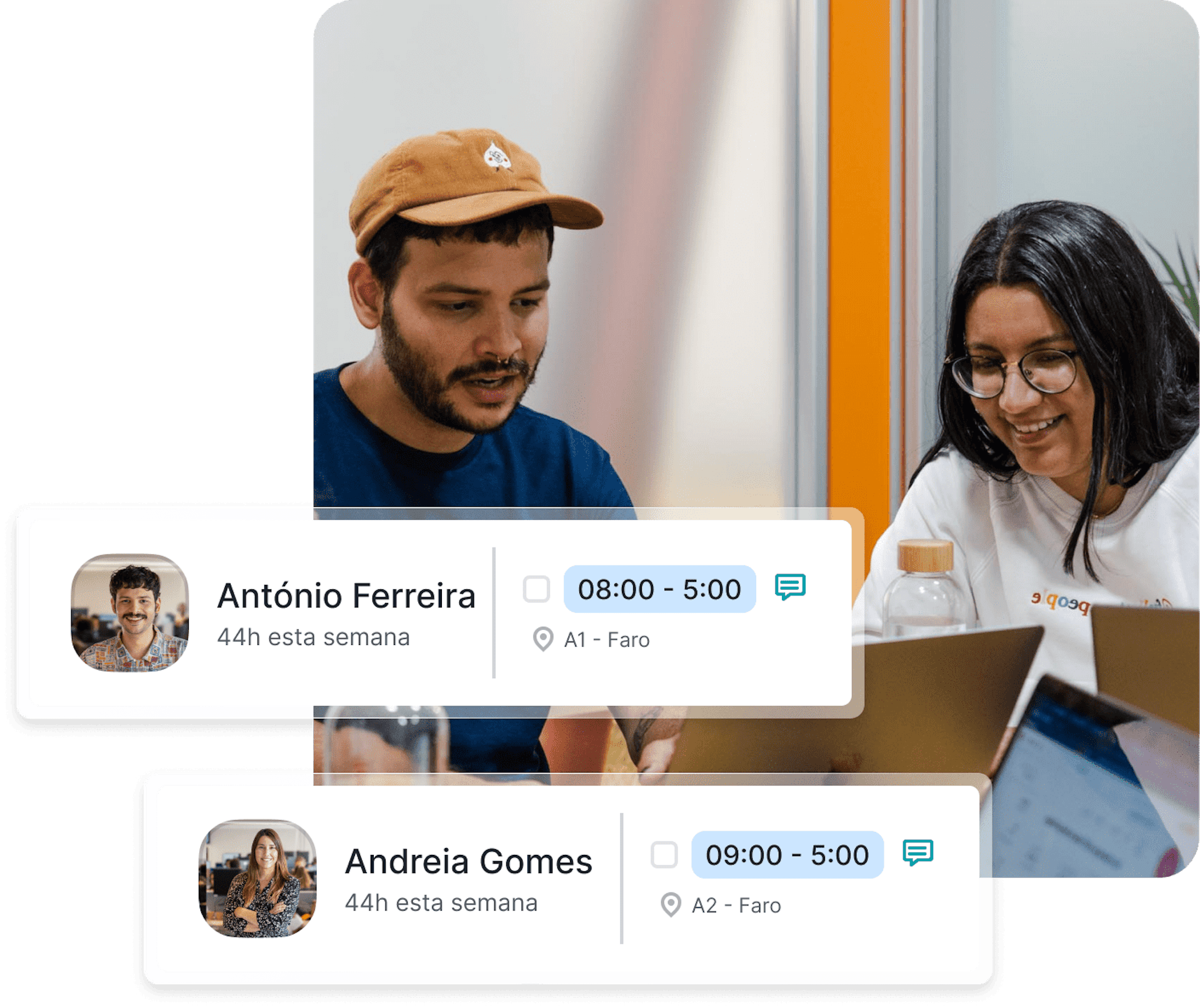 Manage the time your team works in seconds