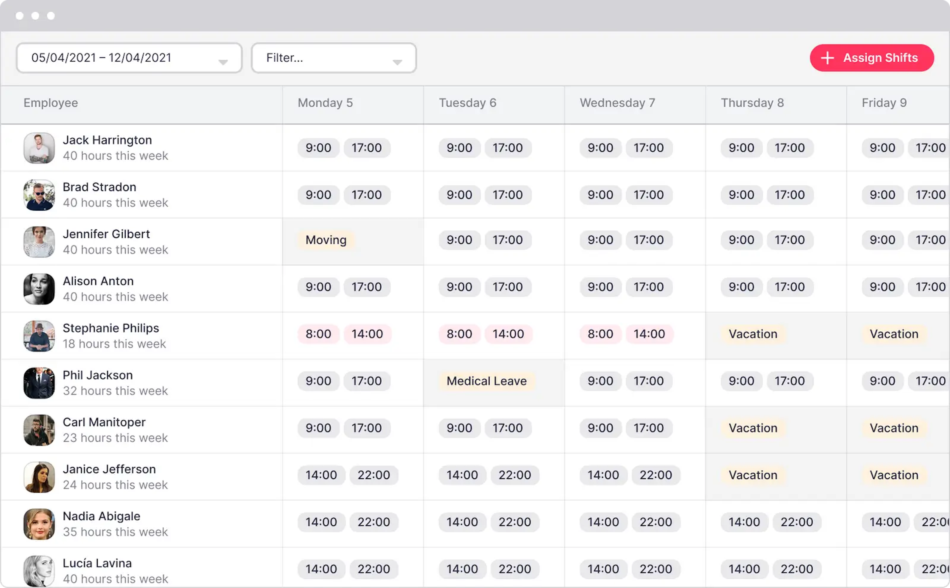 Employee Shift Scheduling - Shift Management Software - Factorial