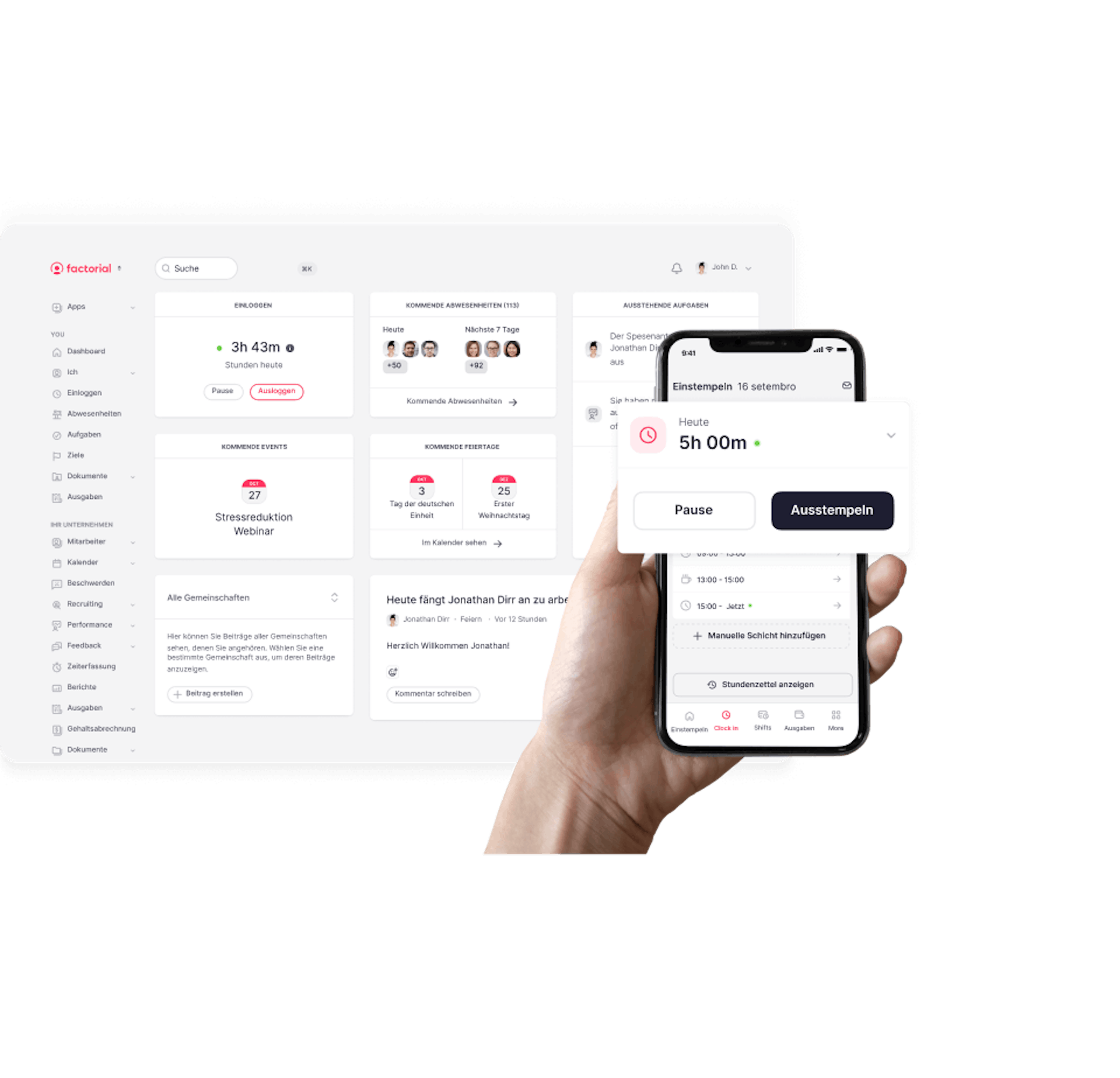 Maßgeschneiderte HR Software - Factorial HR