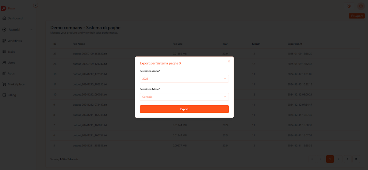 CL system - Integrazioni con Factorial