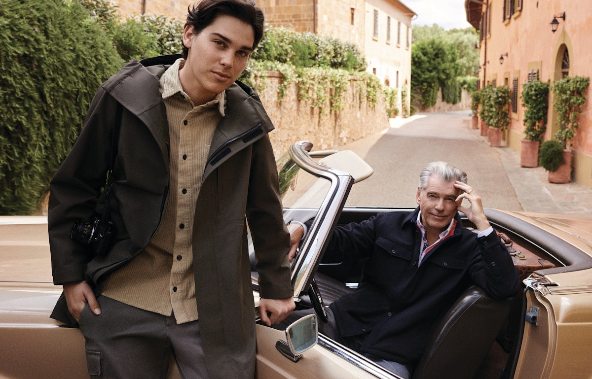 Pierce and Paris Brosnan in Paul&Shark 2023 Fall-Winter Campaign