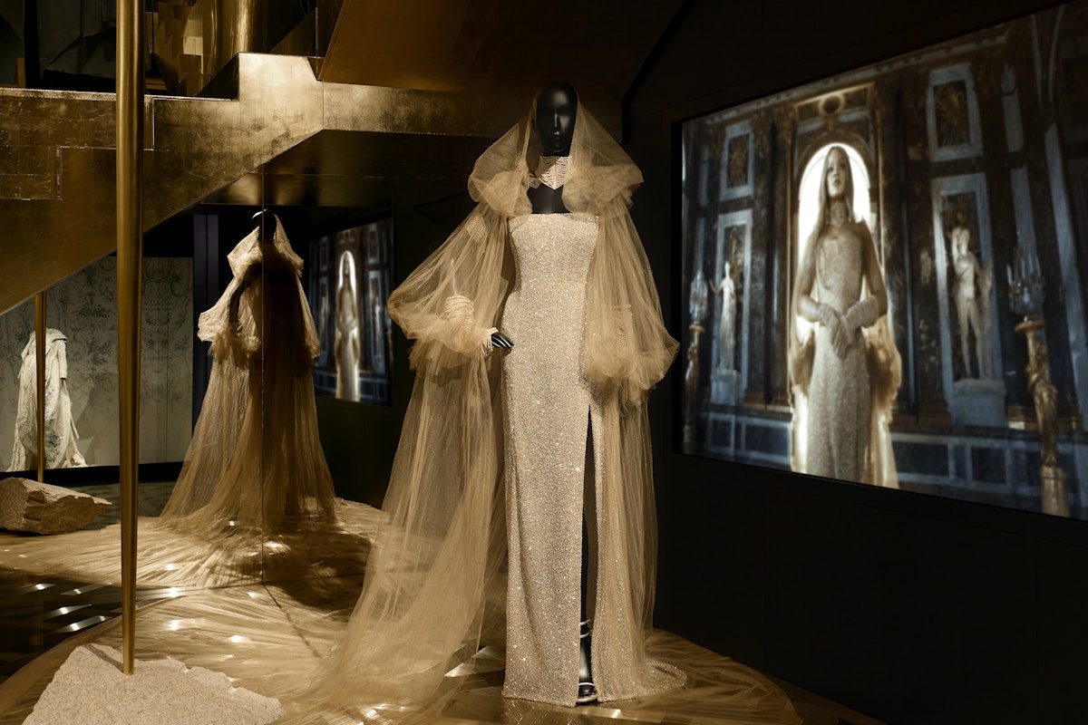 Rihanna’s Iconic J’Adore Dress is now on display in Galerie Dior