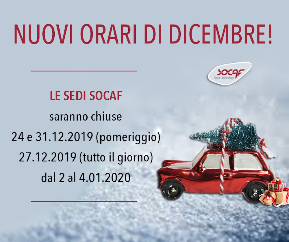 Il Natale di Socaf arriva con tanti auguri anche per te!