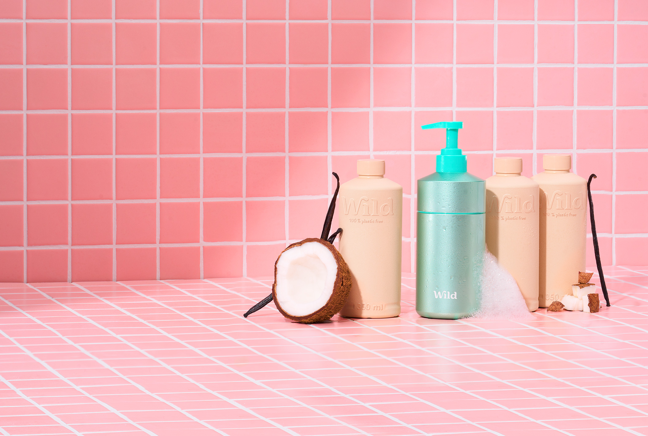 Coconut & Vanilla Body Wash Trio - Wild UK