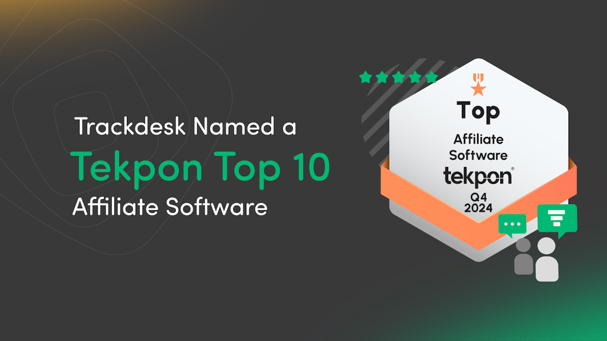 Trackdesk Earns Spot Among Tekpon’s Top Affiliate Software for 2024