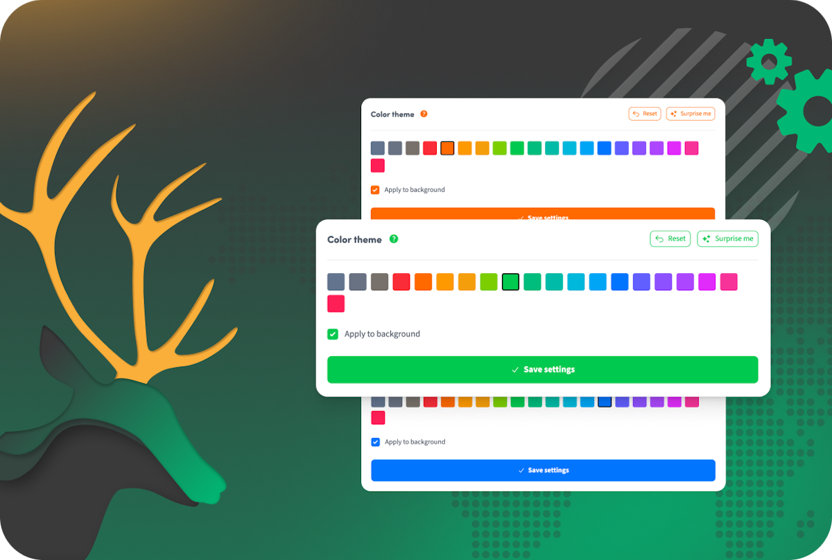 Custom Color Theme | Trackdesk Brand Customization