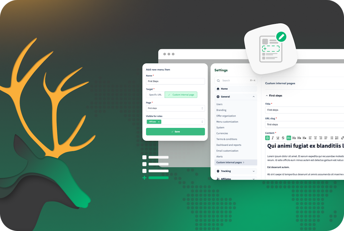 Custom Landing Pages | Internal Documentation in Trackdesk