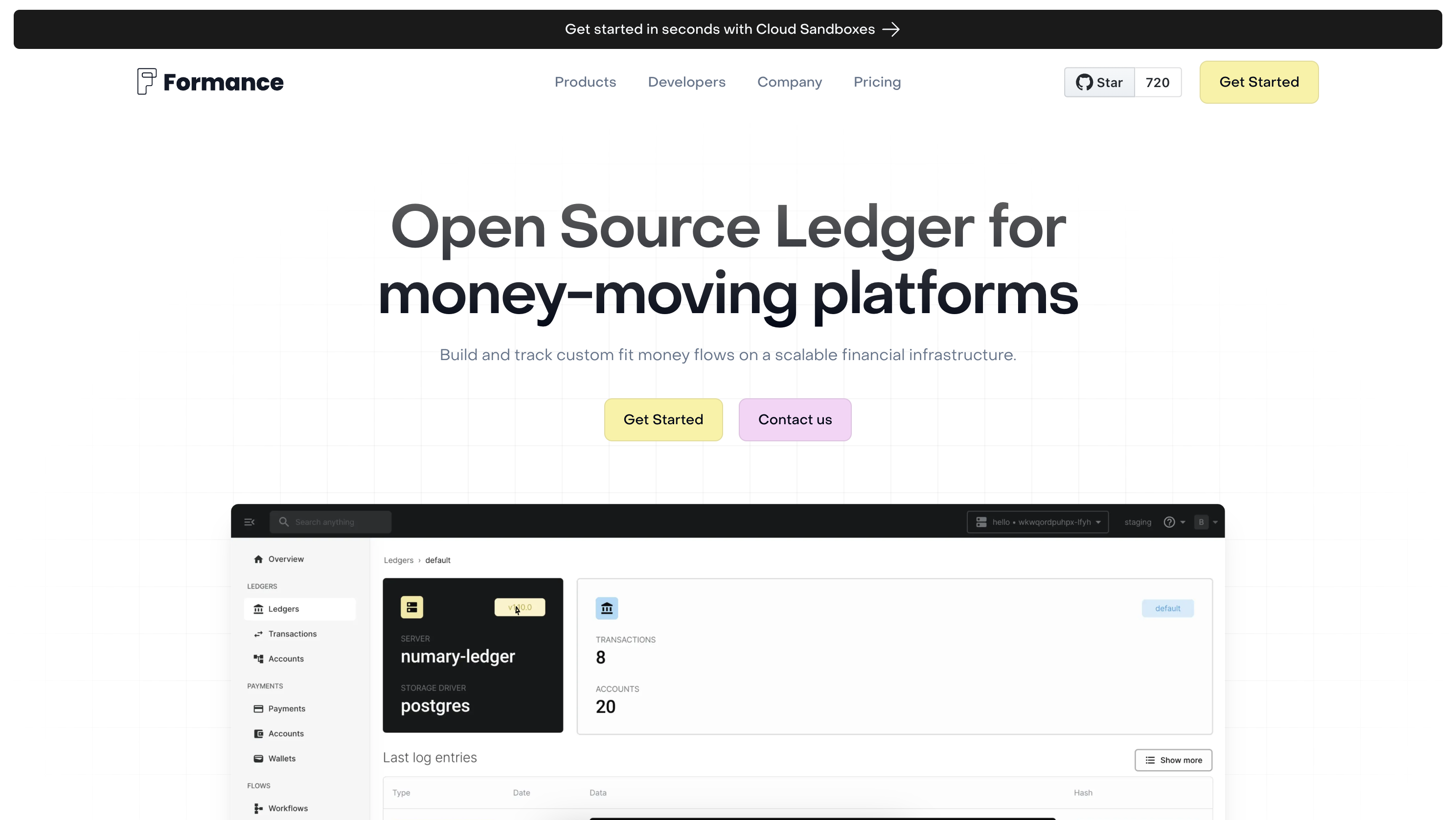 Formance - Open Source Ledger For Money-Moving Platforms