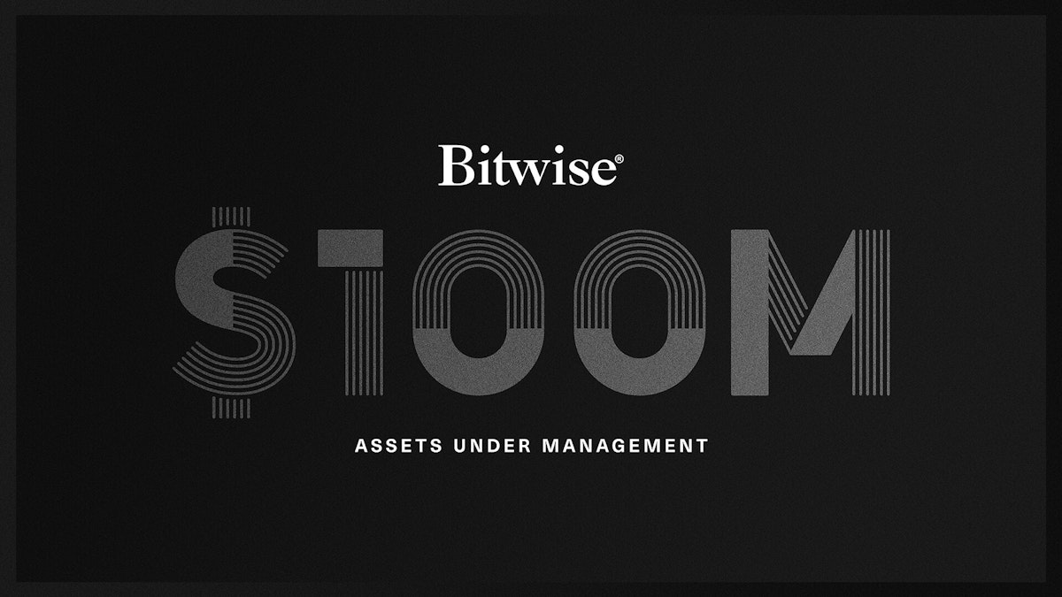 Bitwise Surpasses $100 Million In Assets Under Management