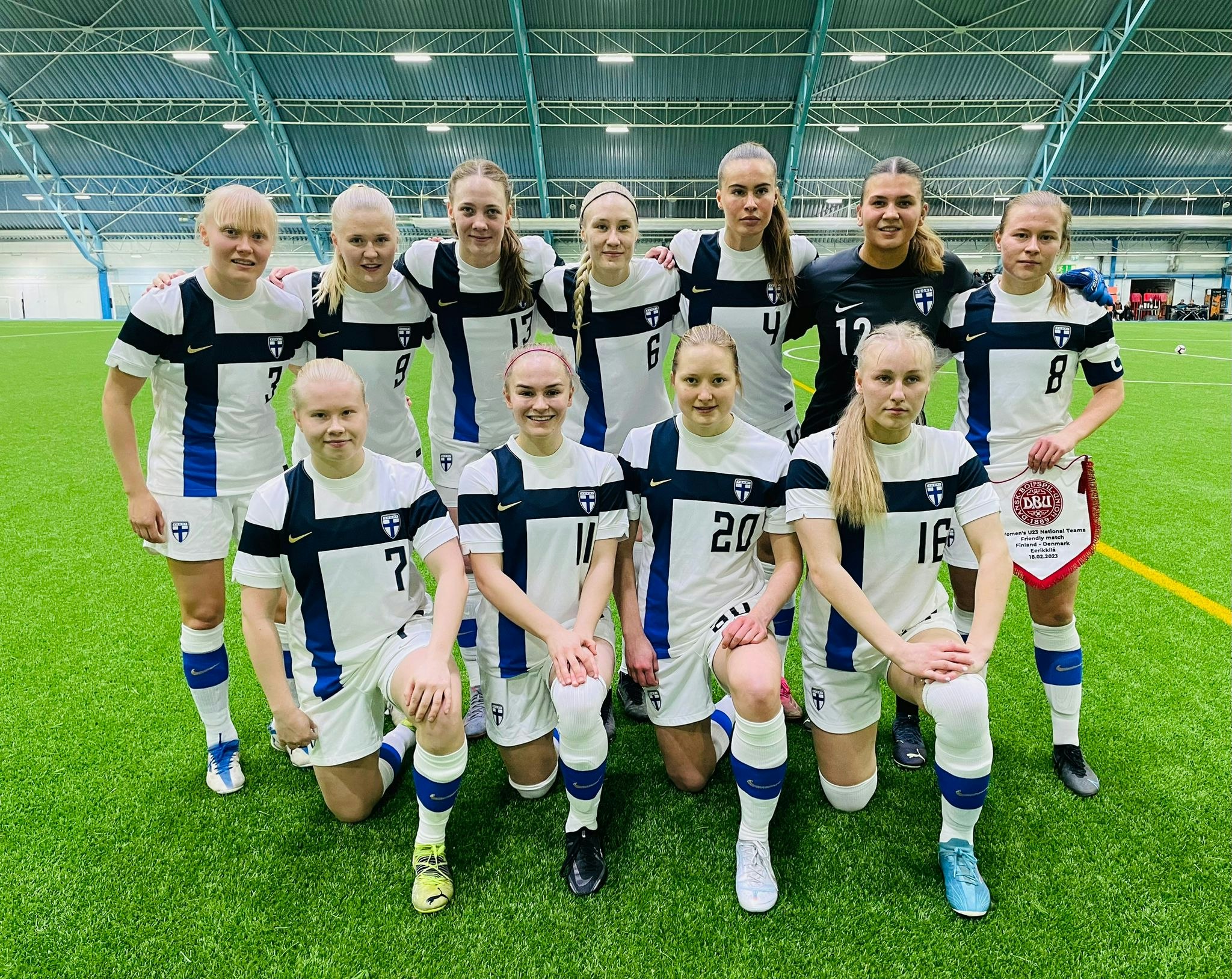 U23-naiset ja Tanska tasasivat maalit Eerikkilässä