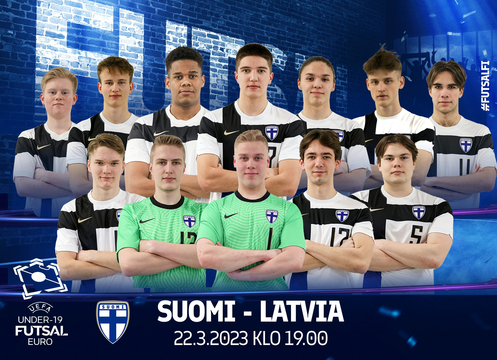 U19-poikien futsalmaajoukkue kohtaa keskiviikkona Latvian