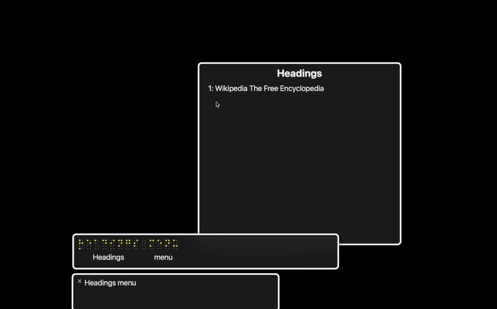 Simulate blindness when testing a11y