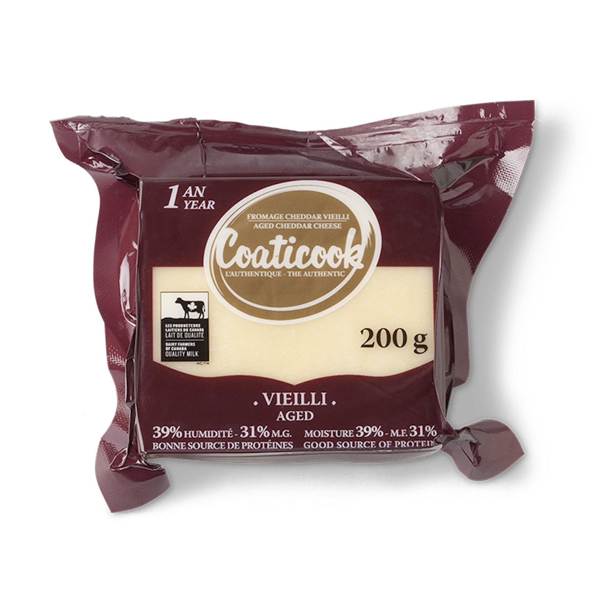 Cheddar Coaticook Vieilli 1 an | Fromages d'ici